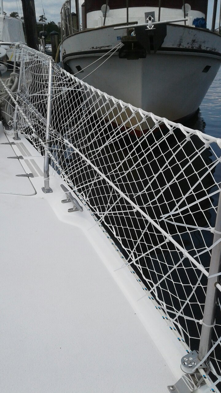 Putting Up Lifeline Nets – Cannons to Cruising